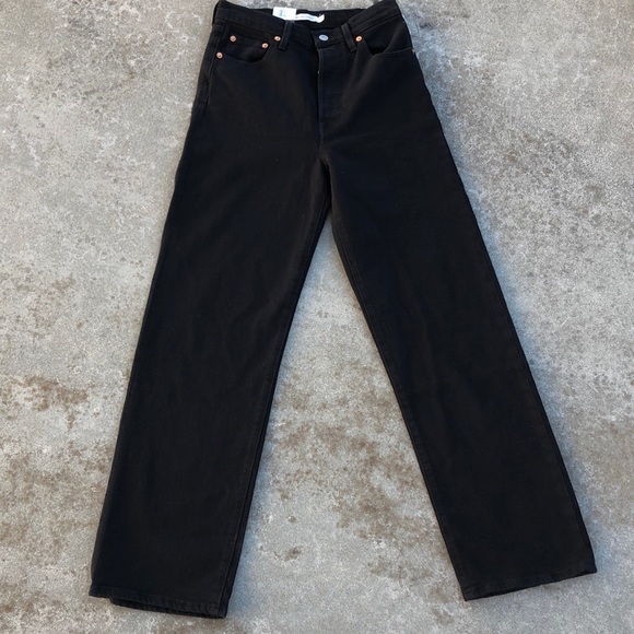 Levi's | Jeans | Nwt Levis Premium Ribcage Straight Ankle Black Jeans ...